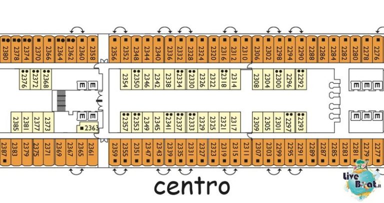 Costa Pacifica - Piani nave - Liveboat sito,forum e blog crociere