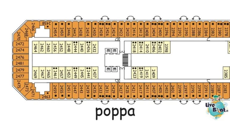 Costa Pacifica - Piani nave - Liveboat sito,forum e blog crociere