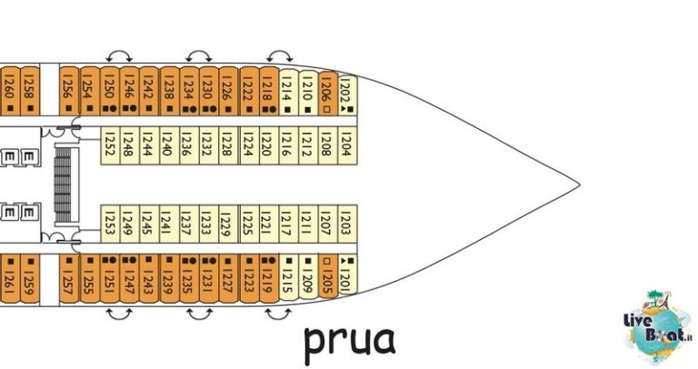 Costa Pacifica - Piani nave - Liveboat sito,forum e blog crociere