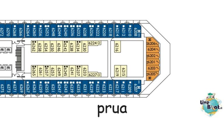 Costa Pacifica - Piani nave - Liveboat sito,forum e blog crociere