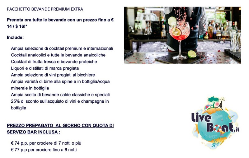 MSC Crociere - Pacchetti Bevande - Liveboat sito,forum e blog crociere